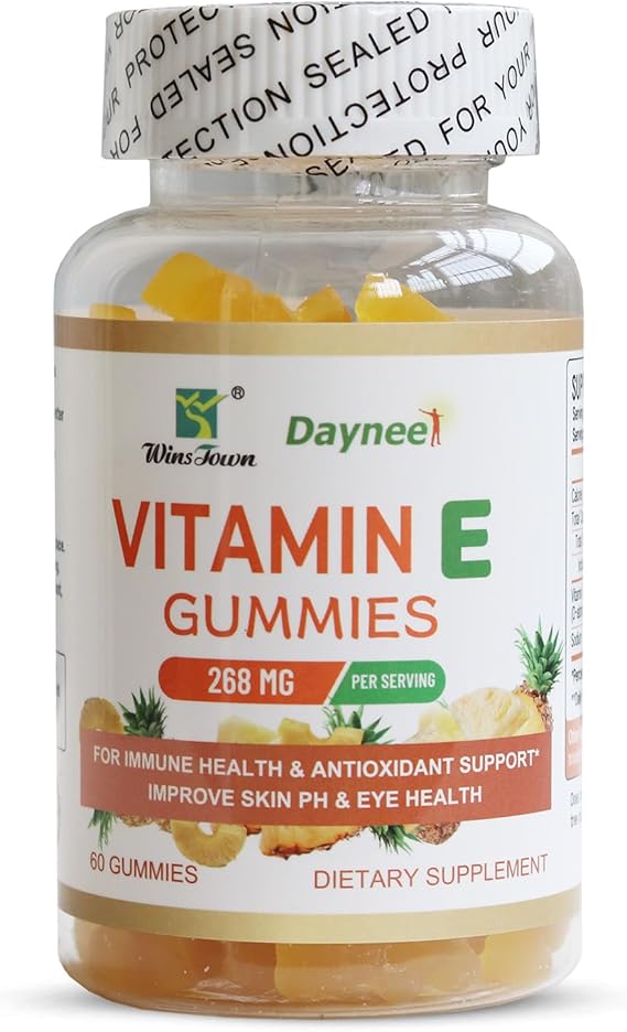 Amazon.com: Wins Town Vitamin E Gummies 268mg, Pineapple Flavor Gummy ...