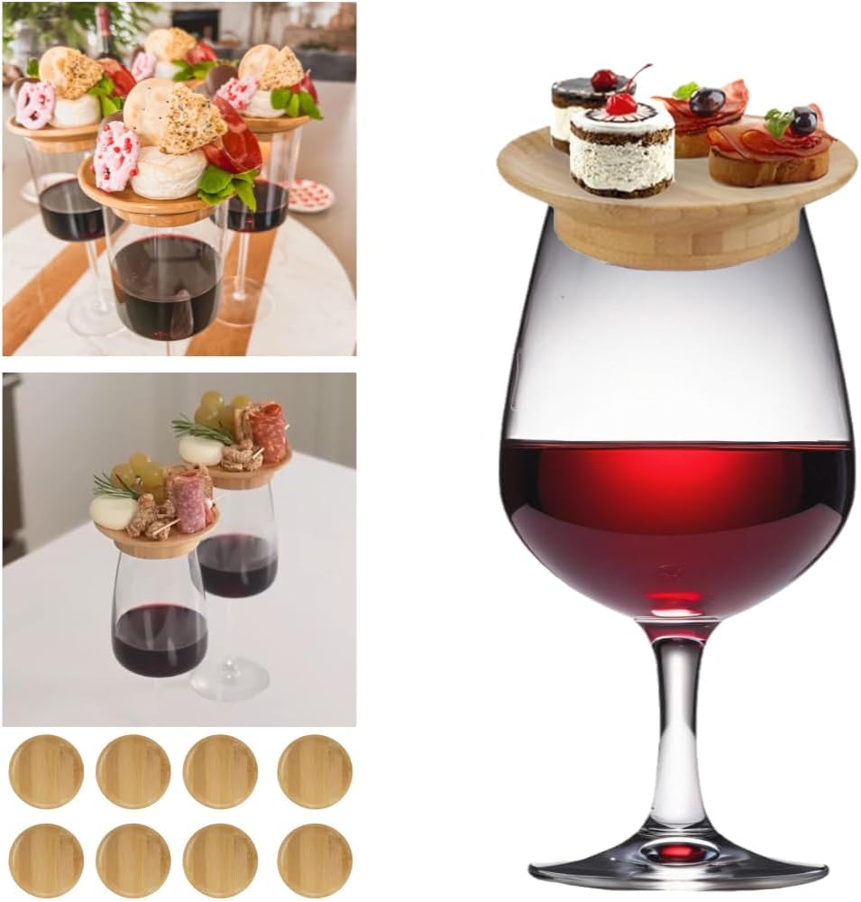 Amazon.com: FRAGRANTGARDEN Dual Use Wine Glass Charcuterie Topper, Wine ...