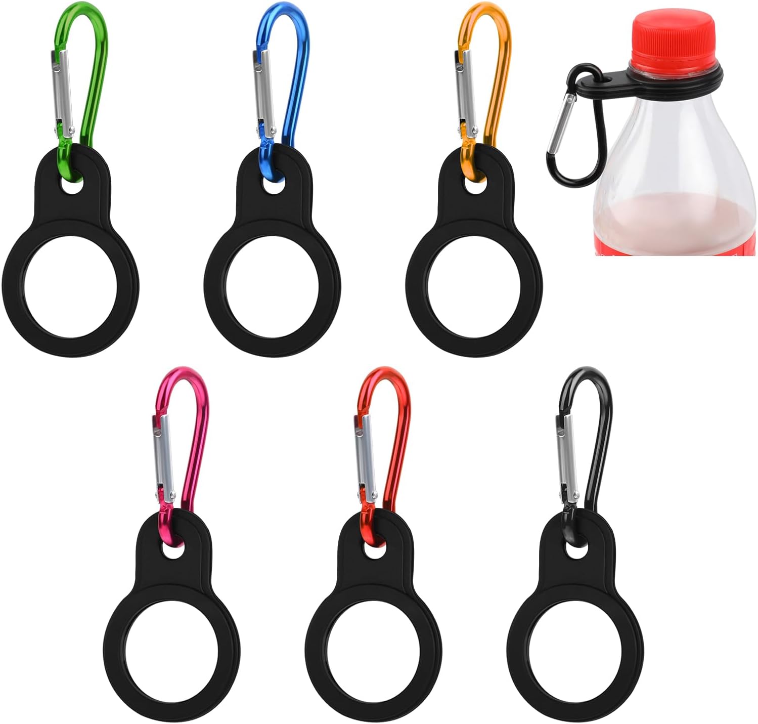 Amazon.com: Lusofie 6 Pcs Black Water Bottle Clip Water Bottle Holder ...