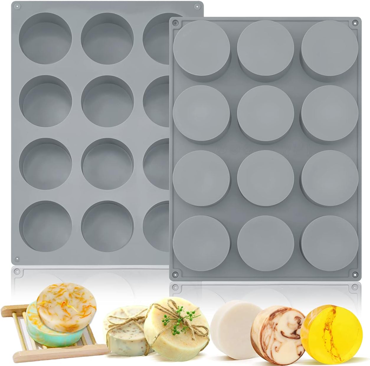 Amazon.com: Newk Silicone Round Cake Molds, 4 Inch Silicone Molds for ...