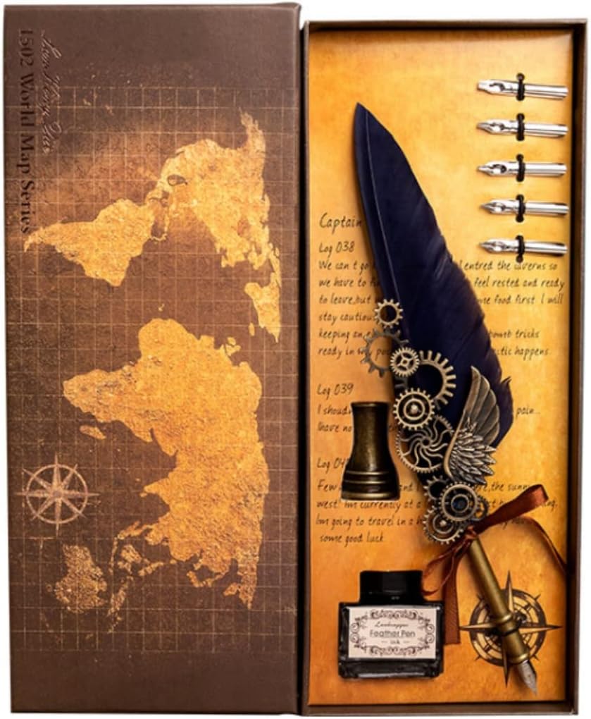 Pluma Estilográfica Recargable con Cartucho de Tinta, Acero Inoxidable ...