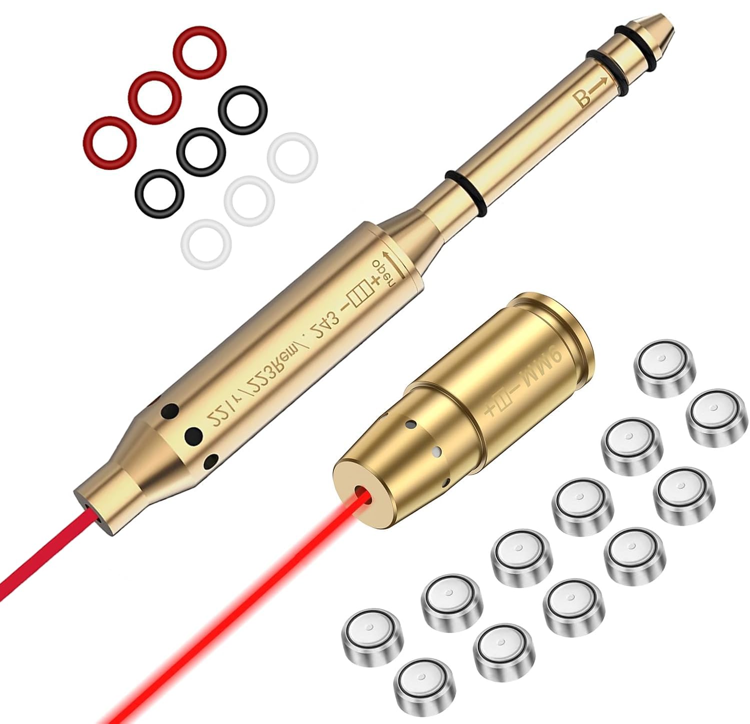 Snapklik.com : Tipfun .22LR Red Laser Bore Sight End Barrel And 9mm Cal ...