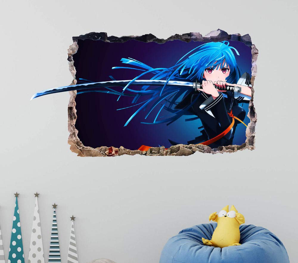 Anime Smashed Wall New Pikachu Wall Sticker 3D Broken Wall Sticker For