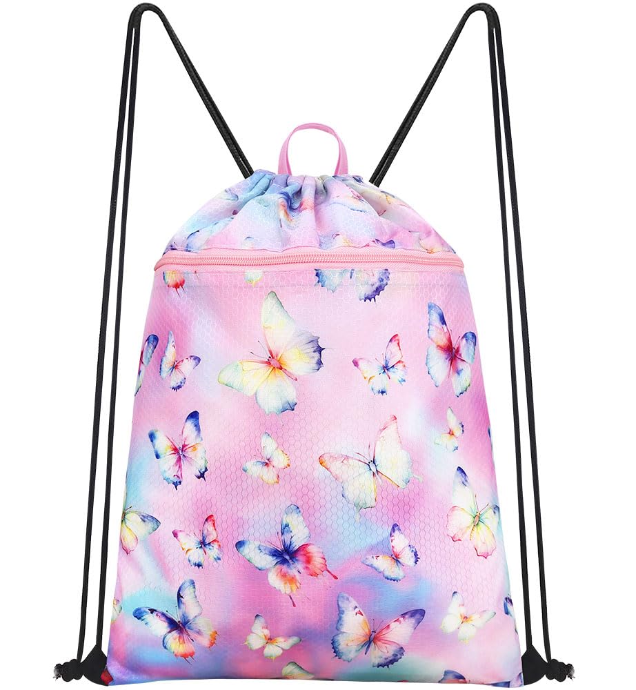 Amazon.com | Luchike Drawstring Backpack for Kids - Girls Waterproof ...