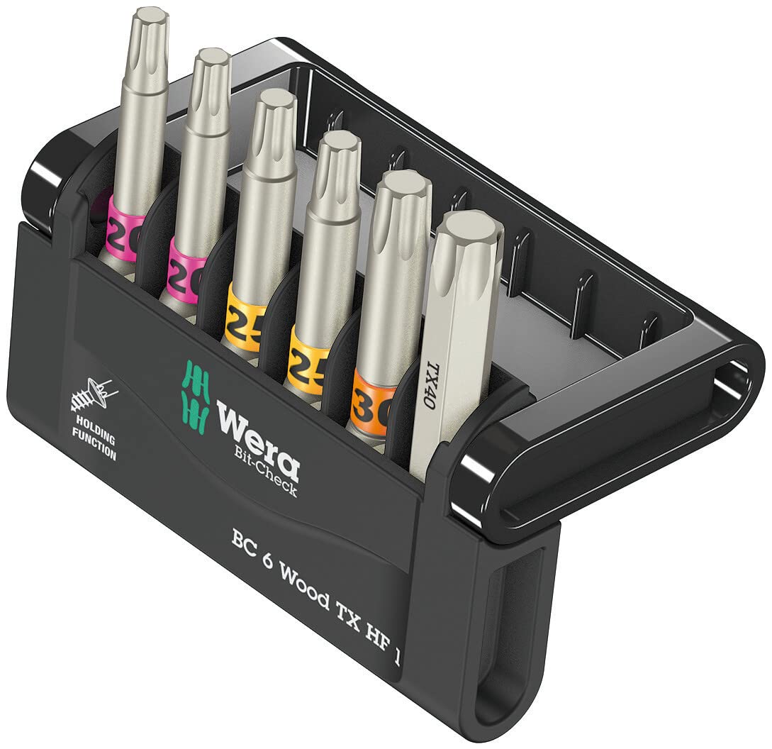 Wera - 05056470001 - Bit Sortiment, Bit-Check 6 Wood TX HF 1, 6-teilig ...