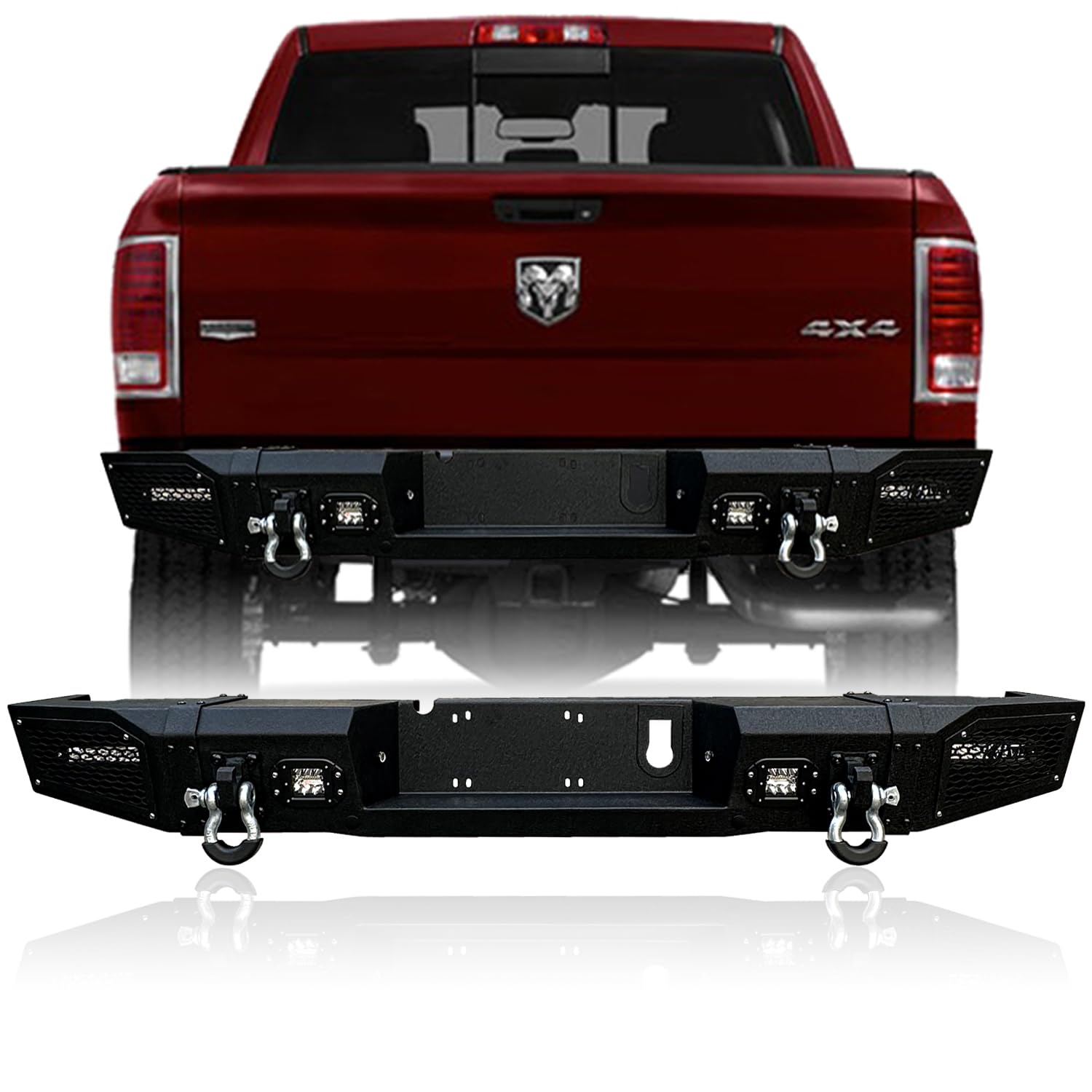 Snapklik.com : TIOYAR Rear Bumper Texture Black Compatible