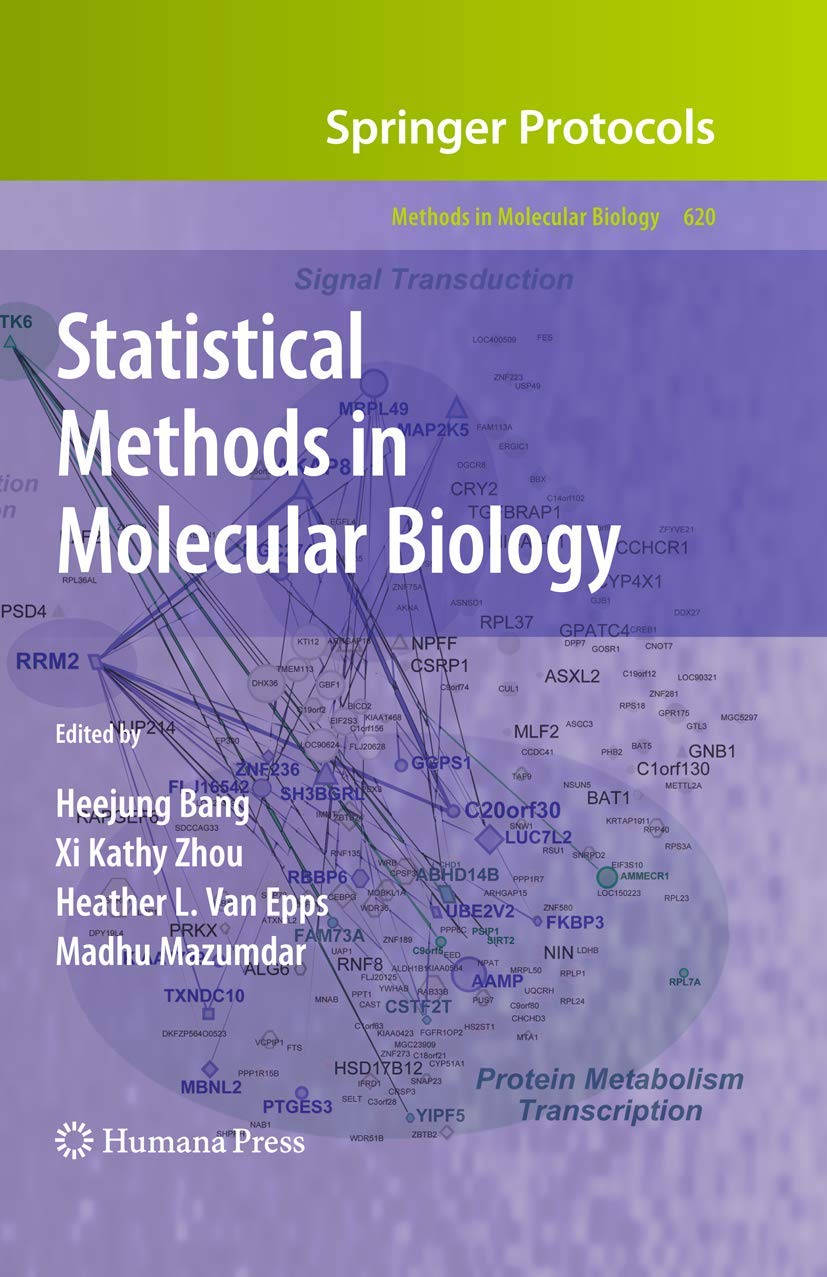 Statistical Methods in Molecular Biology (Methods in Molecular Biology ...