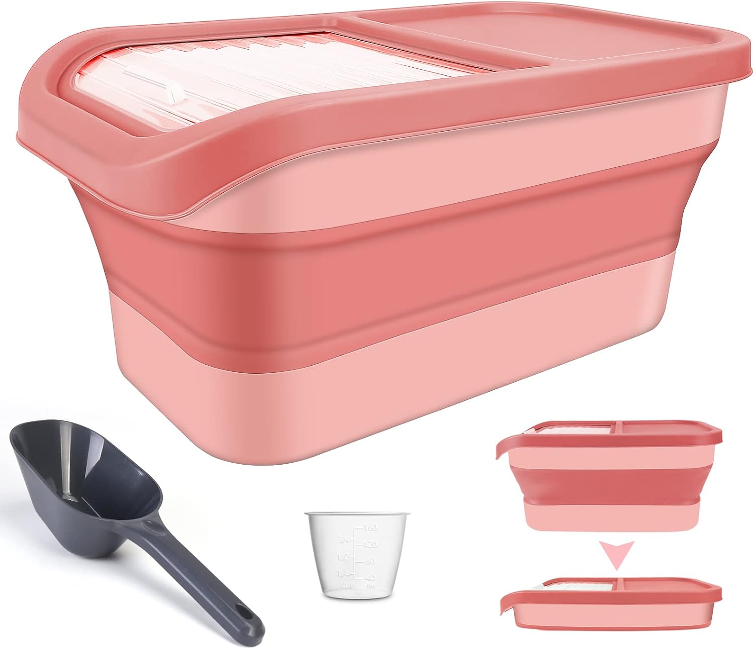 Amazon.com: YECERCAN Pet Food Storage Containers, Collapsible Dog Food ...