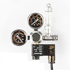 Amazon.com: Dual Stage CO2 Regulators with Integrated Solenoid Valve for Aquariums CO2 kit ...