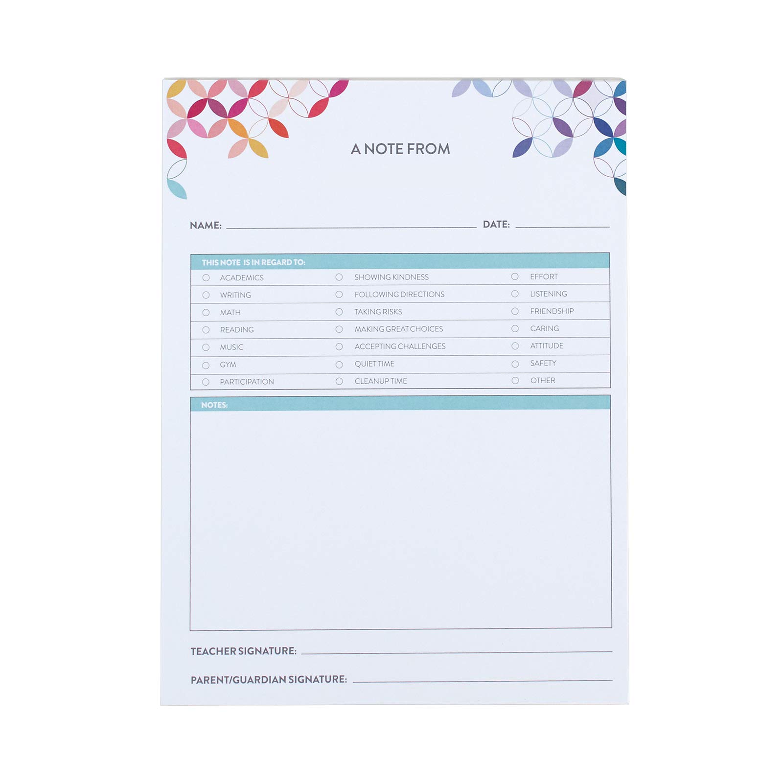 Buy Note from the Teacher Notepad - Preprinted Teacher-Parent ...
