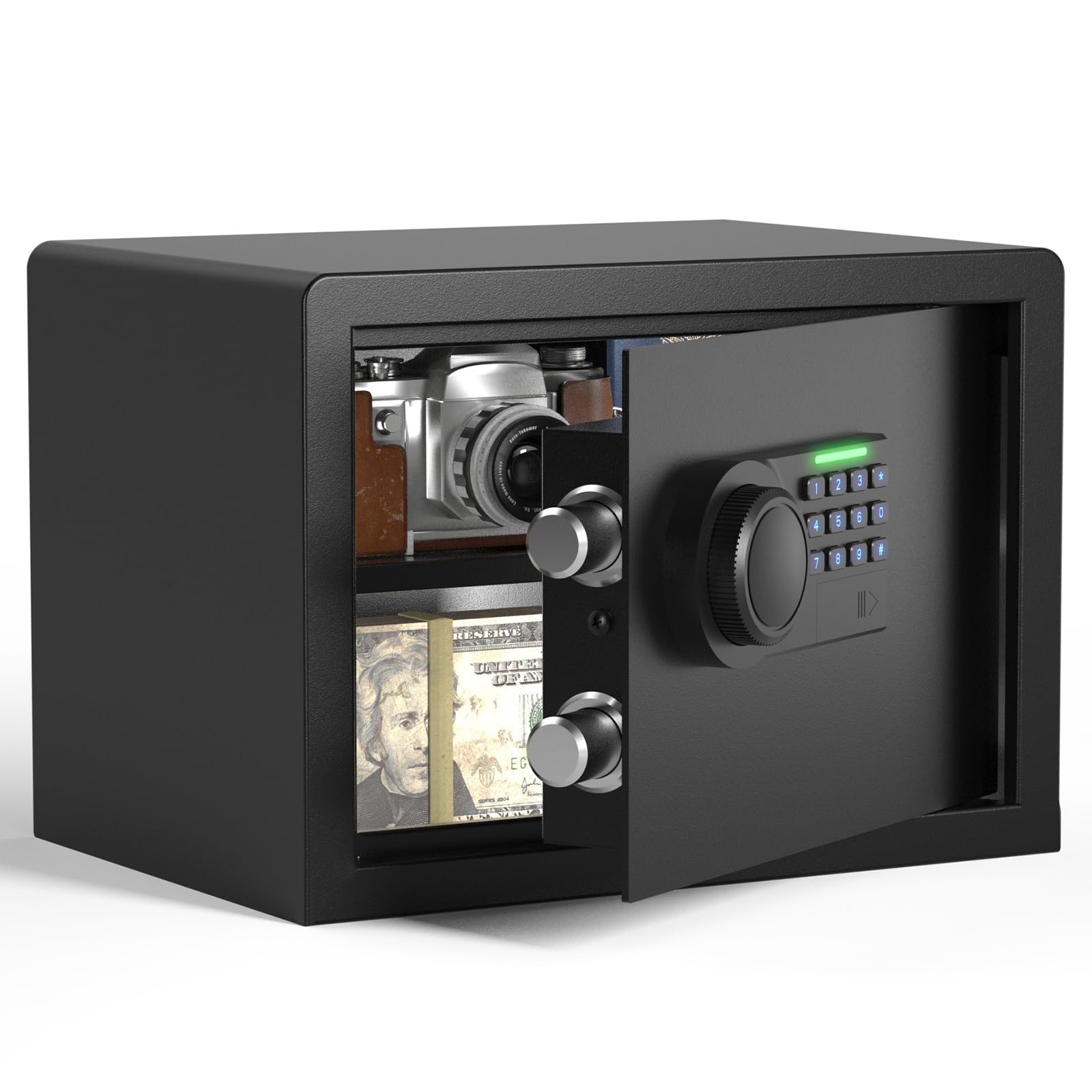 Snapklik.com : Small Safe - (0.22 Cu Ft) Mini Money Box