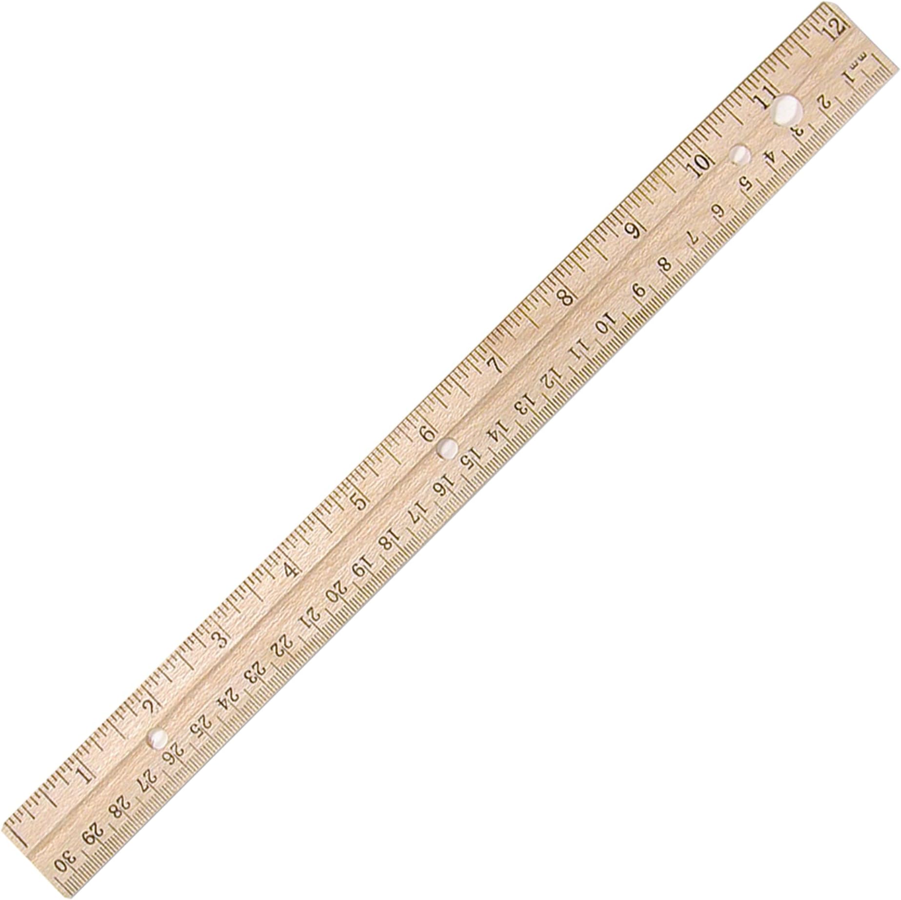 Amazon.com : Westcott Hole Punched Wood Ruler English (in) and Metric ...
