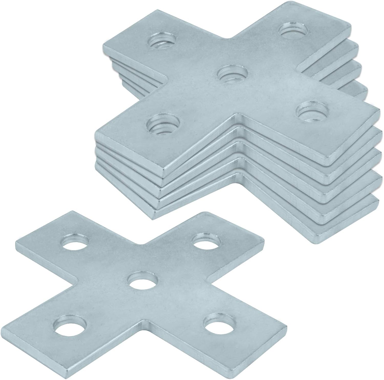 Amazon.com: OTTFF 6 Pcs 5 Hole Flat Plate Cross Bracket Connector for 1 ...