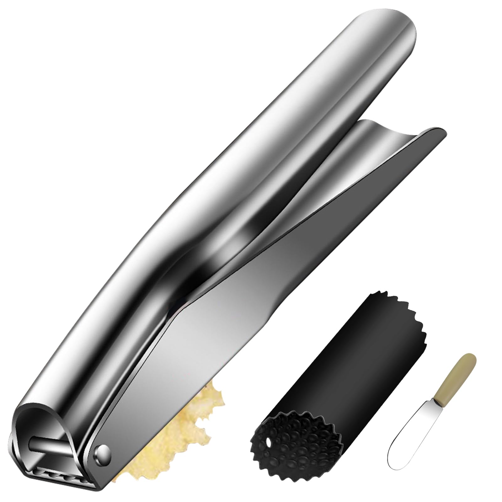 Amazon.com: Bxgnip Premium Garlic Press Large Heavy Duty Stainless ...