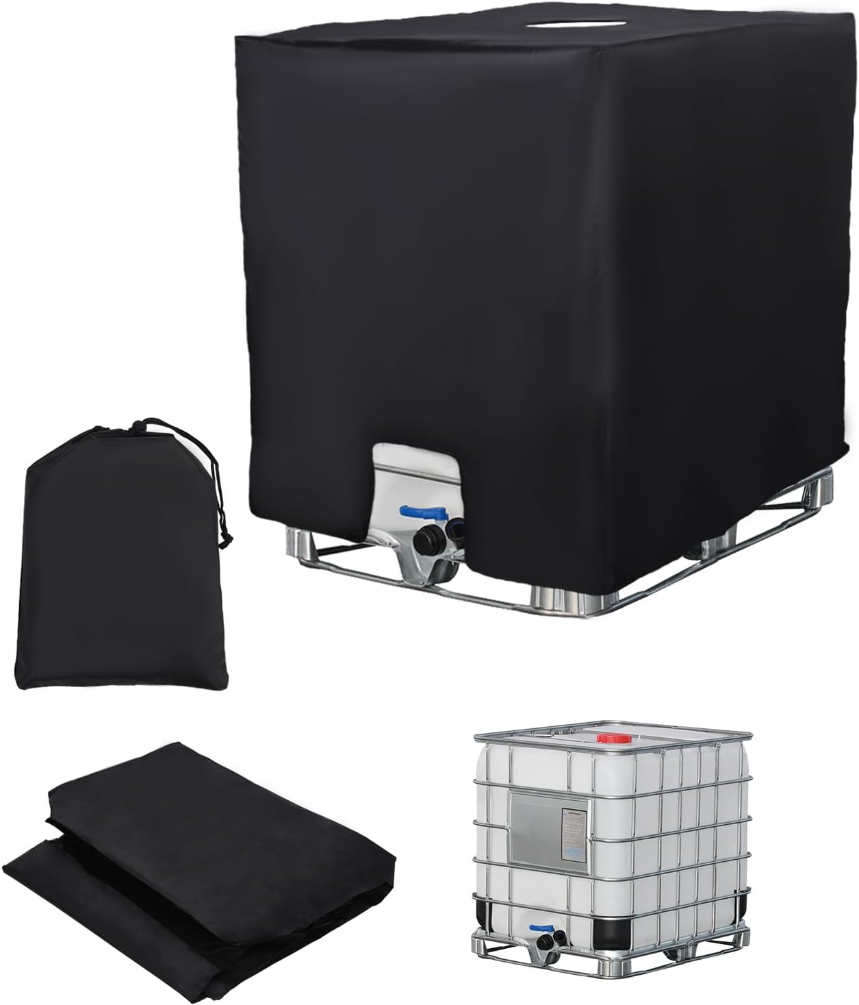 Timisea IBC Tank Abdeckung, IBC Grün Container Cover, Grün Abdeckplane ...