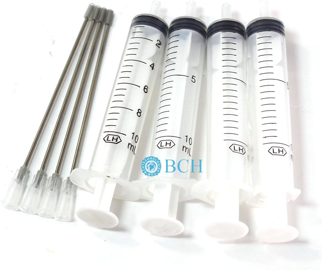 Amazon.com: 8 PCS Syringe Needle Combo: 4 x 10ml Syringe + 4 x 80mm ...