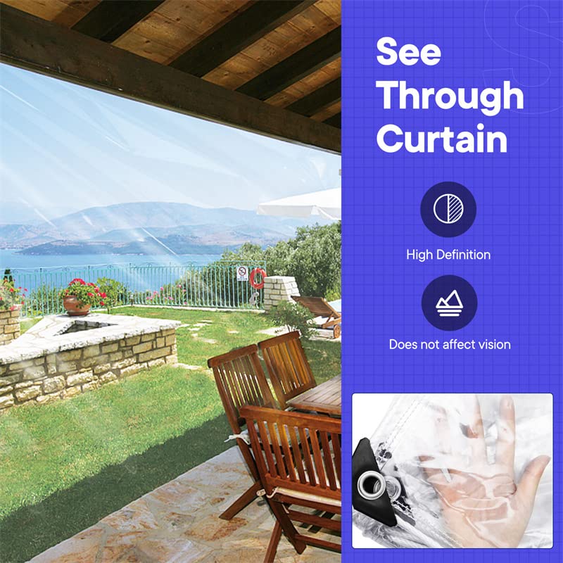 Snapklik.com : Tubtoken 20 Mil Heavy Duty Outdoor Clear Tarps, 8X8 FT ...