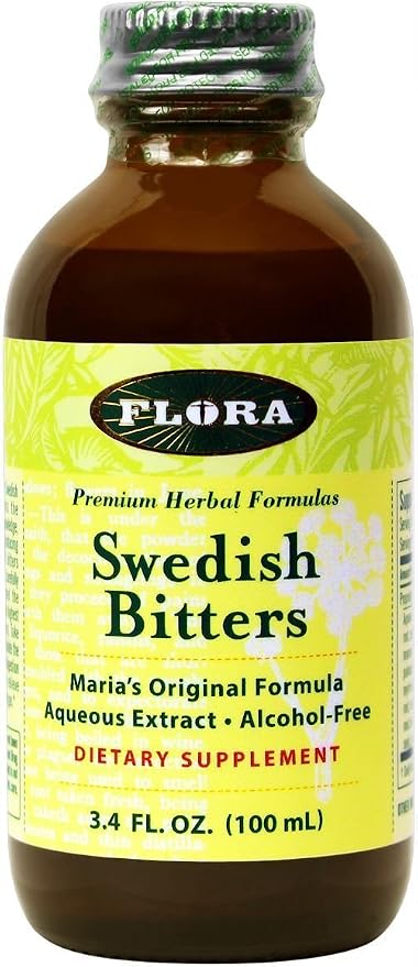 Amazon.com: FLORA - Swedish Bitters, Digestive Herbs, Alcohol-Free, 3.4 ...