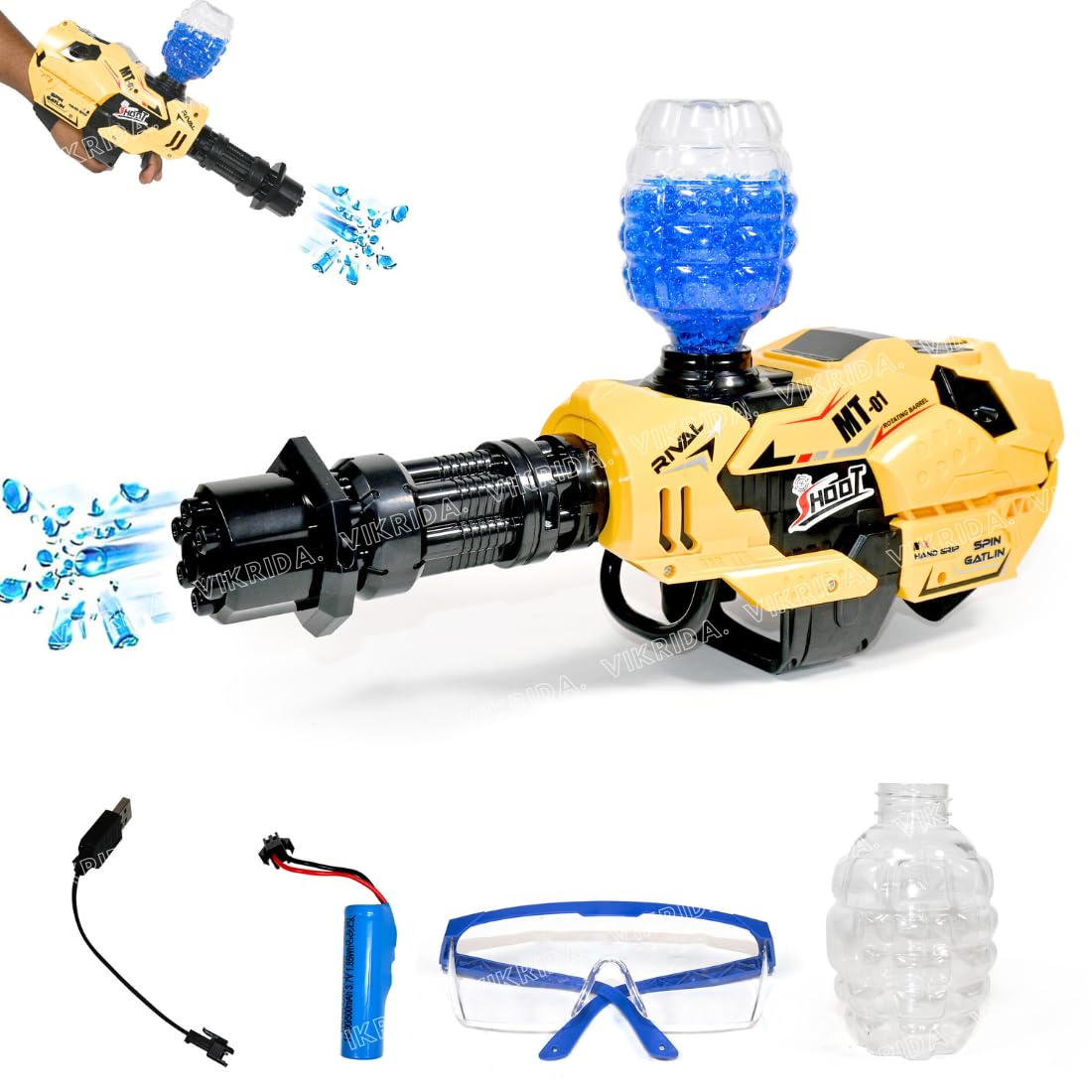 VikriDA Electric Mechanical Gatling Small Balls Shooter with Small ...