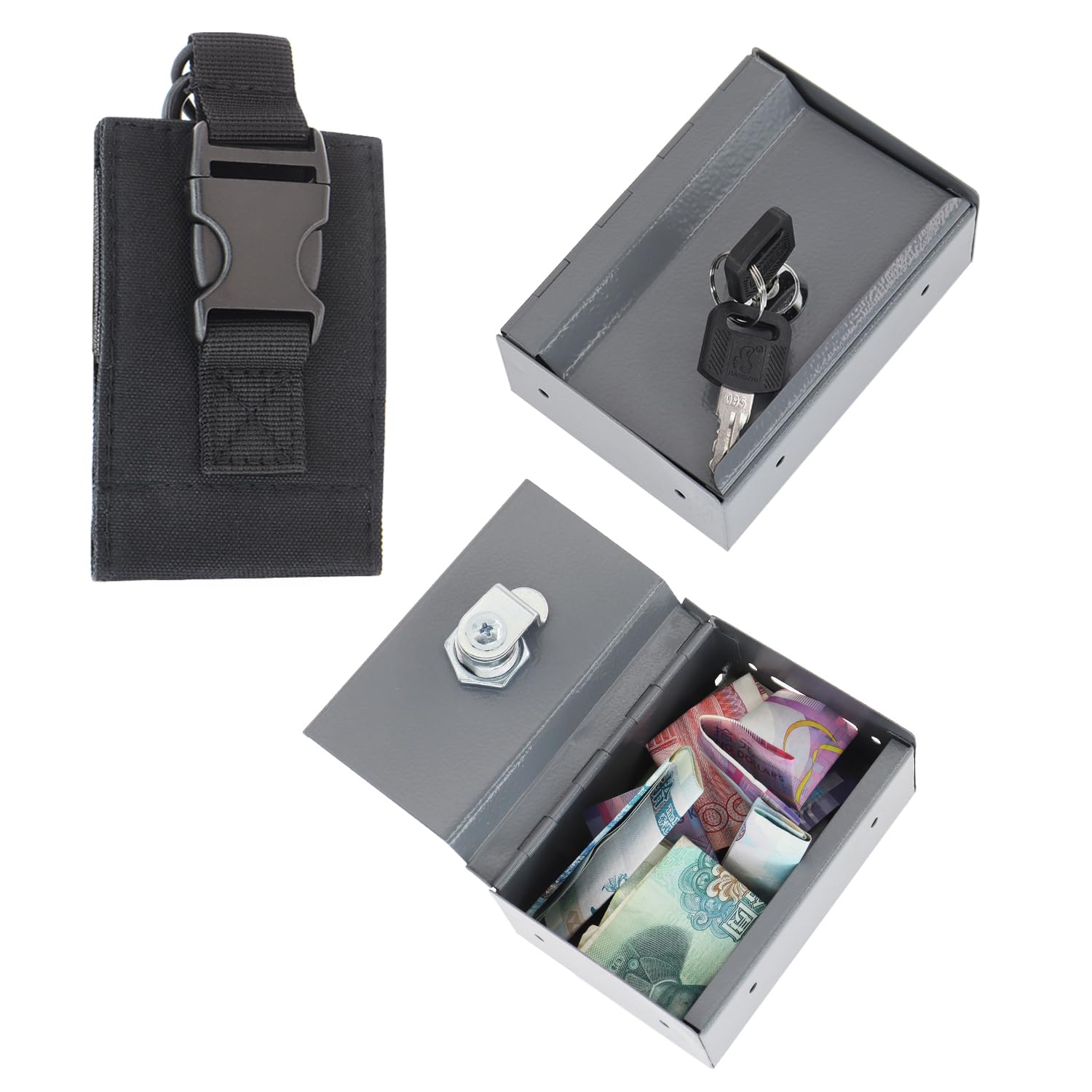 Amazon.com : 1PC Metal Box for Gambler with Key Safe Gambling Lock Box ...