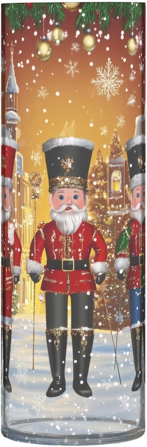 Amazon.com: CZXW Christmas Nutcracker Vase Clear Tall Flower Vase for ...