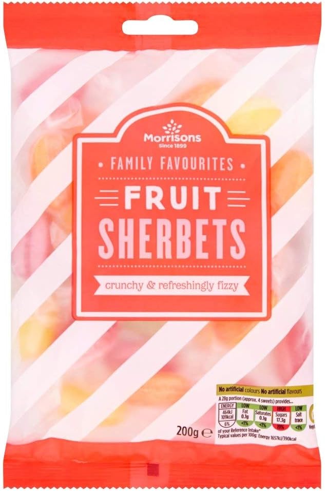 Morrisons Fruit Sherbets 200g : Amazon.co.uk: Grocery