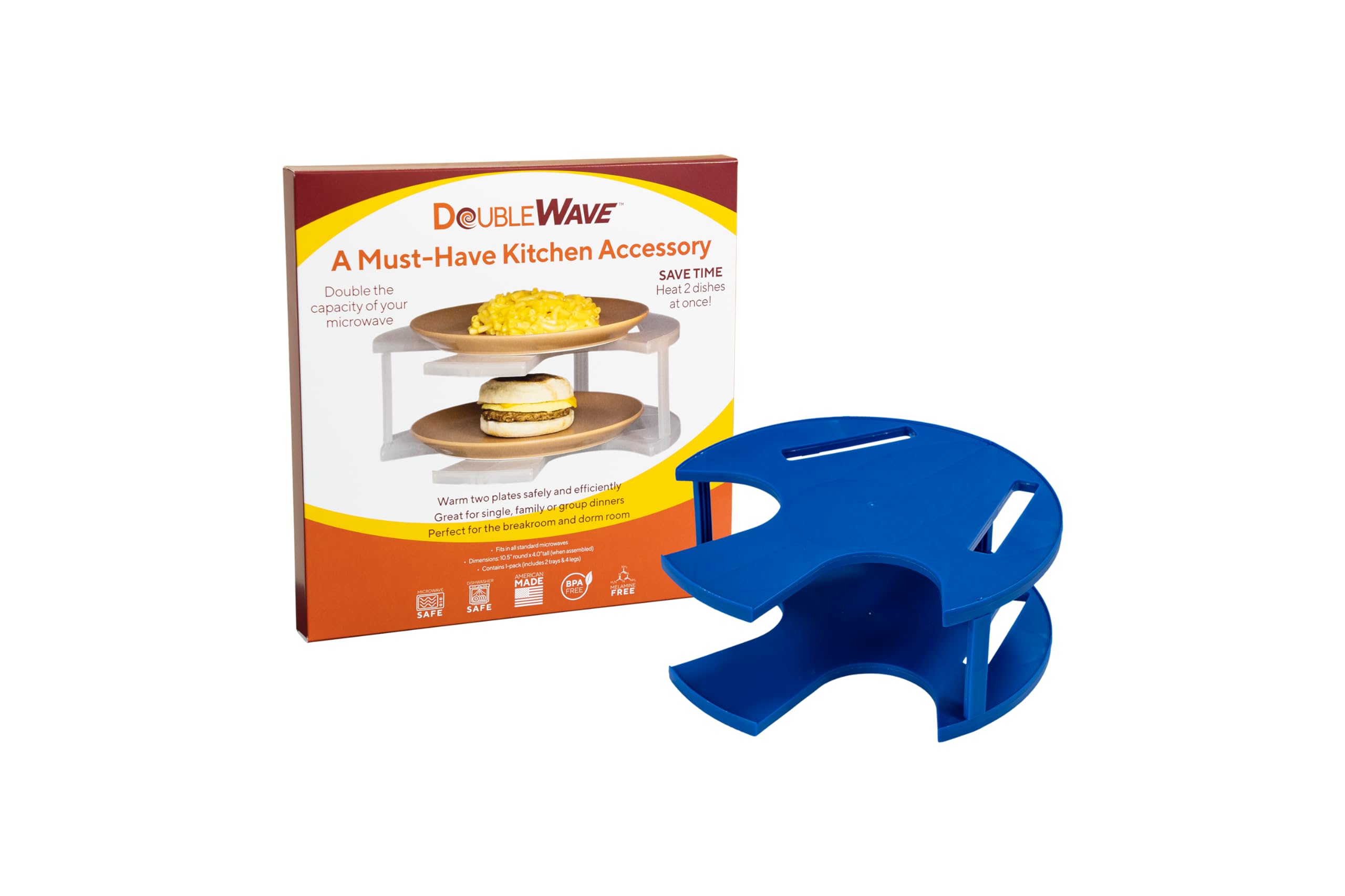 Amazon.com: DoubleWave New Mini 2-Tiered Sturdy Microwave Plate Stacker ...