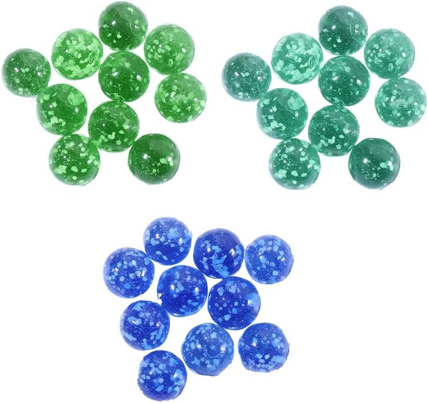 Amazon.com: Pokinge 30pcs 12mm Small Marbles Glowing in The Dark, Glass ...
