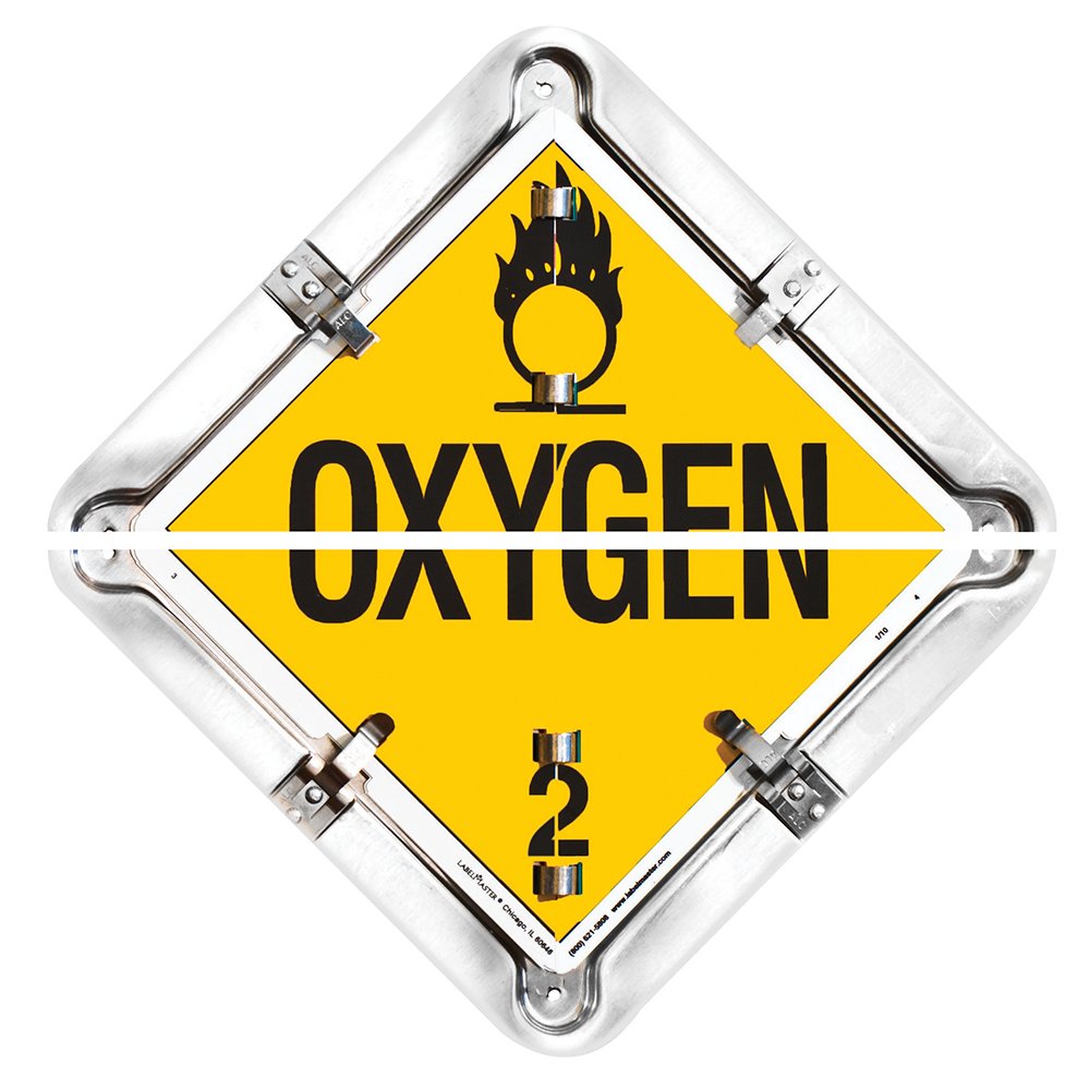 Labelmaster 81-CGOXY/S Hazmat Flip Placard, Flammable Gas, Non ...