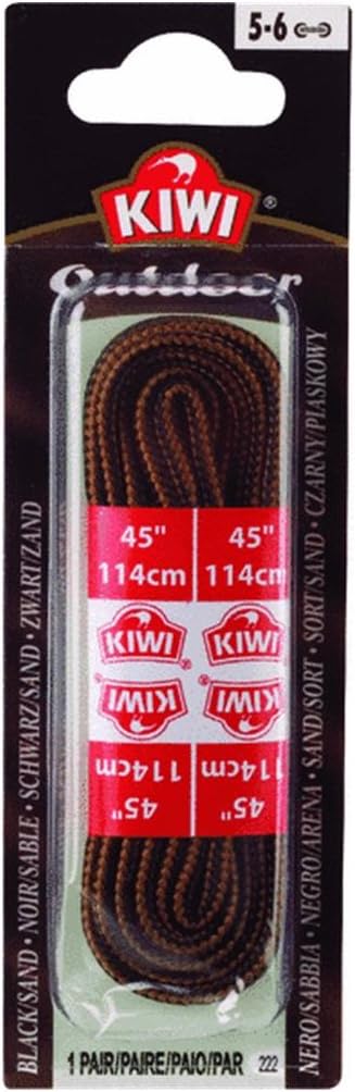 Amazon.com: Kiwi 70447 45" Black & Sand outdoor Shoe Laces, 0.32 Oz ...