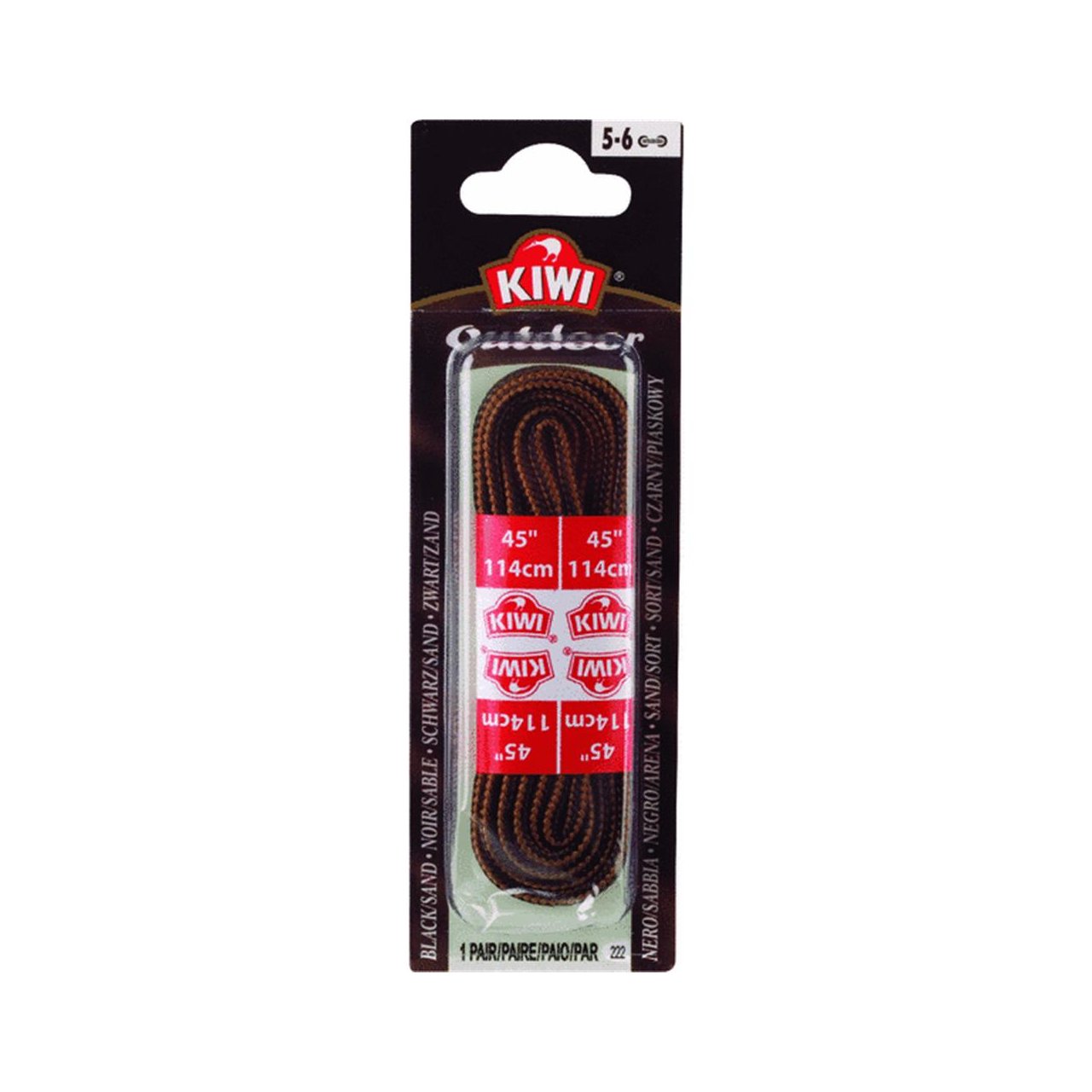 Amazon.com: Kiwi 70447 45" Black & Sand outdoor Shoe Laces, 0.32 Oz ...