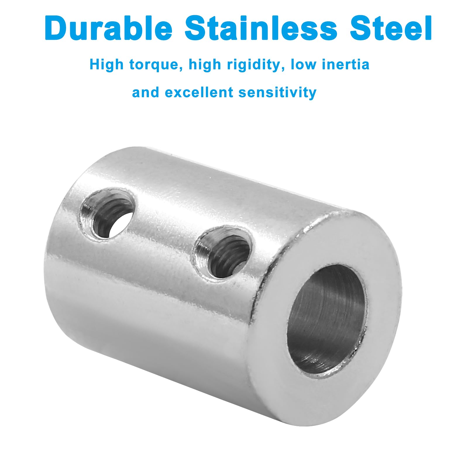 Snapklik.com : 2 Pcs Bore Rigid Coupling Set 8mm To 10mm Shaft Coupler ...