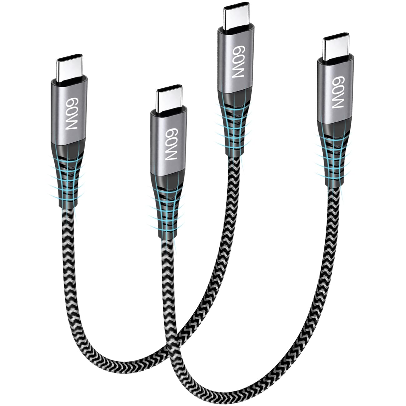 【2 Pack】 T Tersely 15cm USB C Cable Short USB C to Type C Cable PD 60W ...