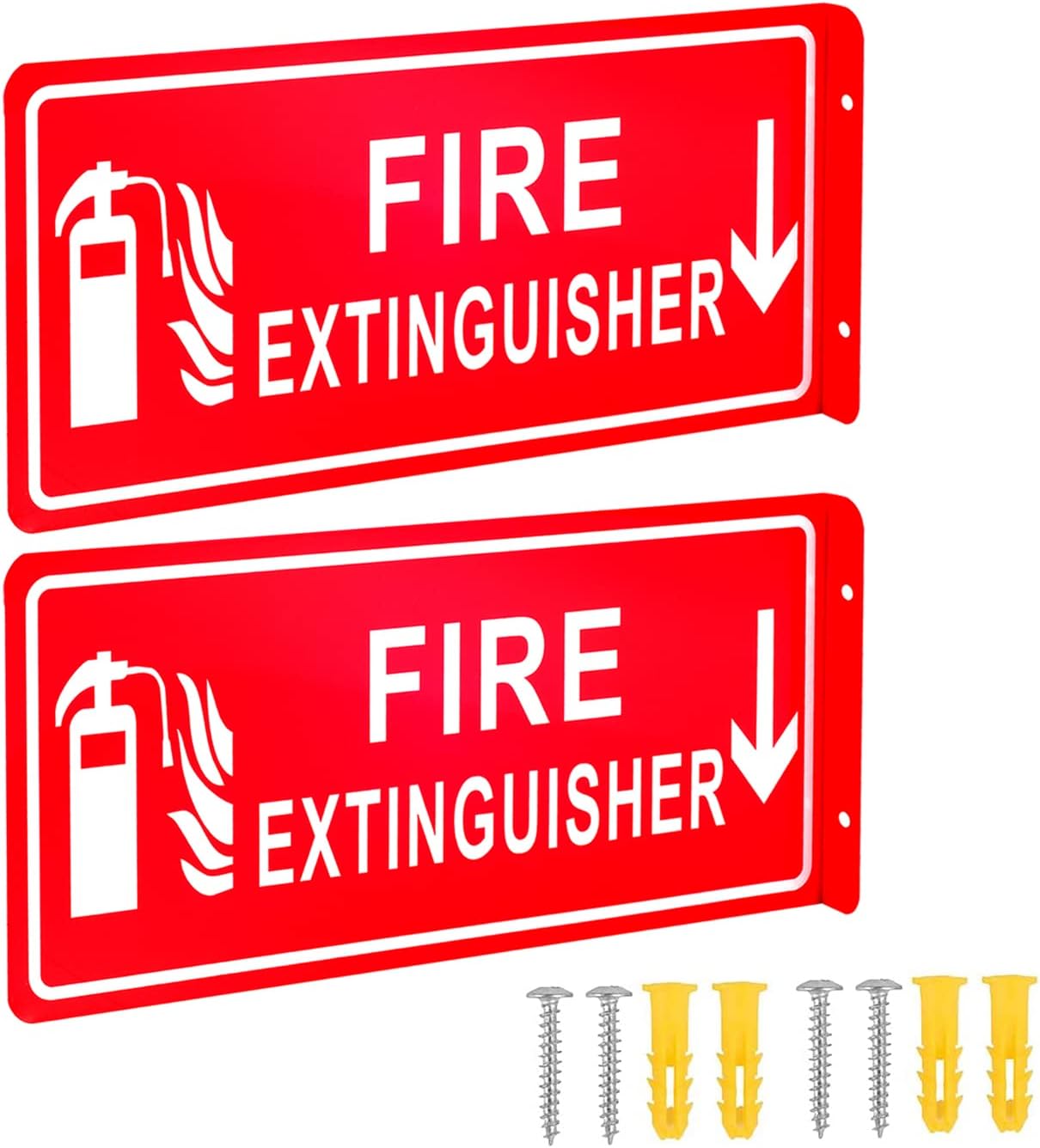 Amazon.com: Kichwit Fire Extinguisher Sign with Down Arrow, Aluminum ...