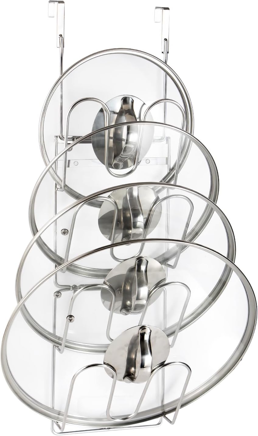 Amazon.com: YQh The-Cabinet Pot Lid Organizer,Door Mounted Pot cover ...
