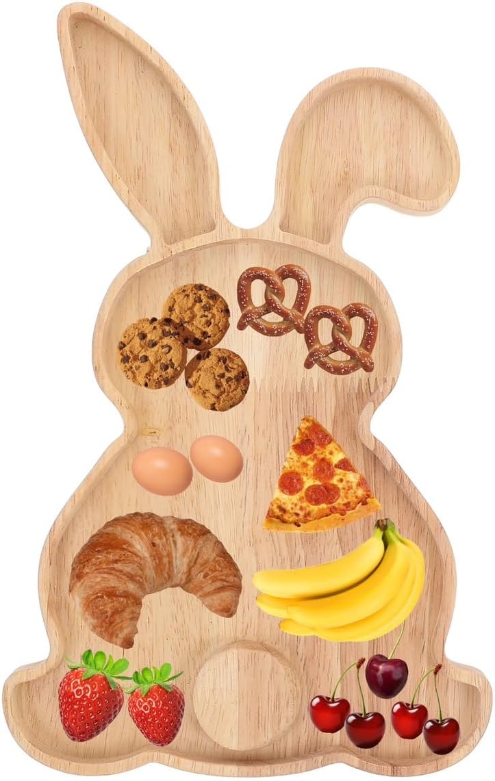Amazon.com: MAGICLULU Rabbit Shape Charcuterie Board Easter Bunny ...