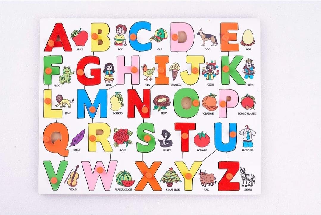 VAMU Alphabet Puzzles with Picture for Kids Hand and Eye co-Ordination ...