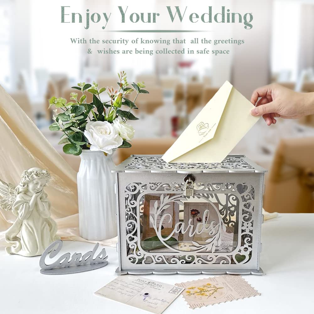 Silver Wedding Card Box Gift