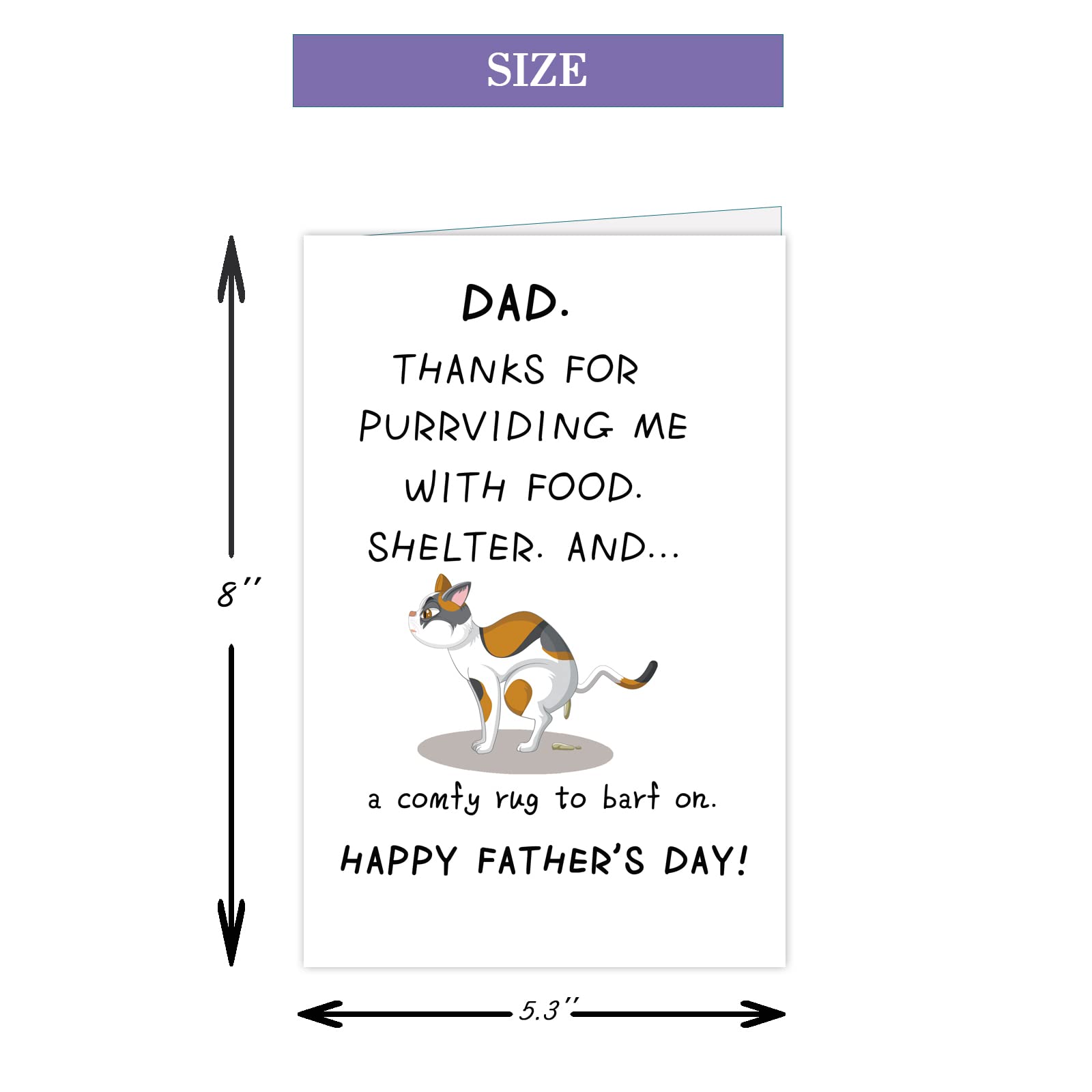 Snapklik.com : XXDJLP Cute Cat Dad Fathers Day Card, Funny Cat Fathers ...