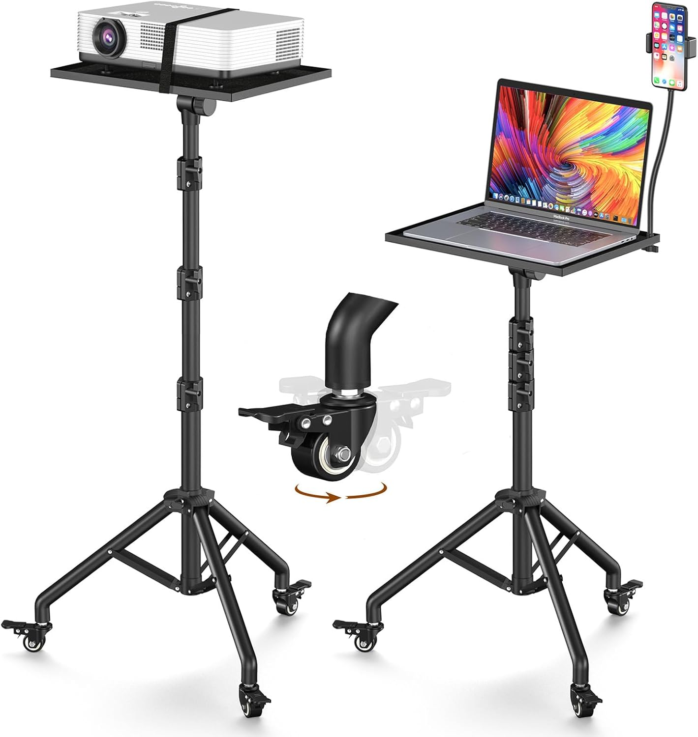 Amazon.com: Projector Stand Tripod with Wheels, Laptop Tripod Stand ...