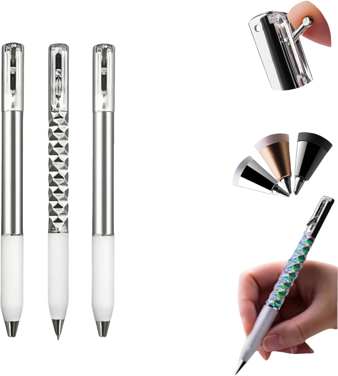 Amazon.com: Crunchy Sensory Pen,Geometric Crinkle Design Fidget Pen ...