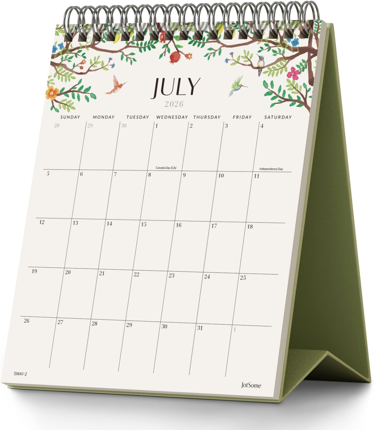 Amazon.com : Jotsome Small Desk Calendar 2026-2027, 16 Months Standing ...