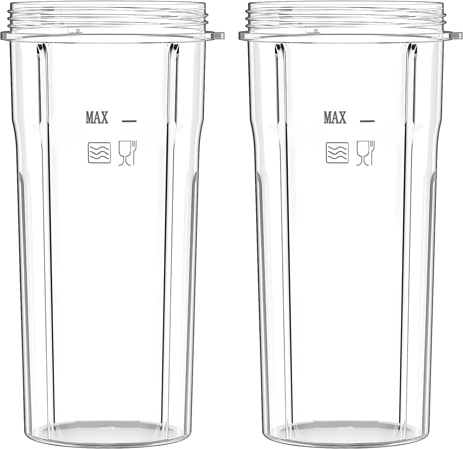 Amazon.com: 2 * 24oz (2.5 cups) Larger blender Cups Replacement ...