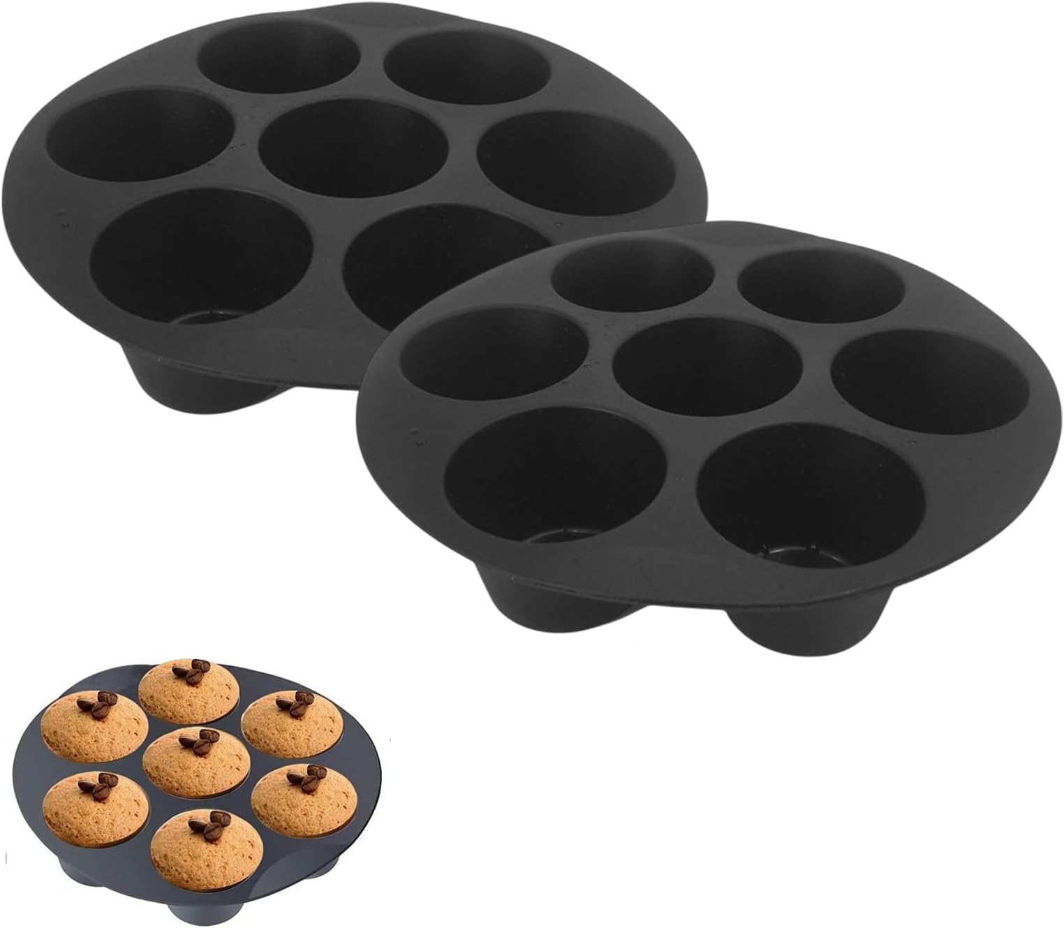 2er Pack Karbonstahl Muffinblech für 6 Muffins - Muffinform ...