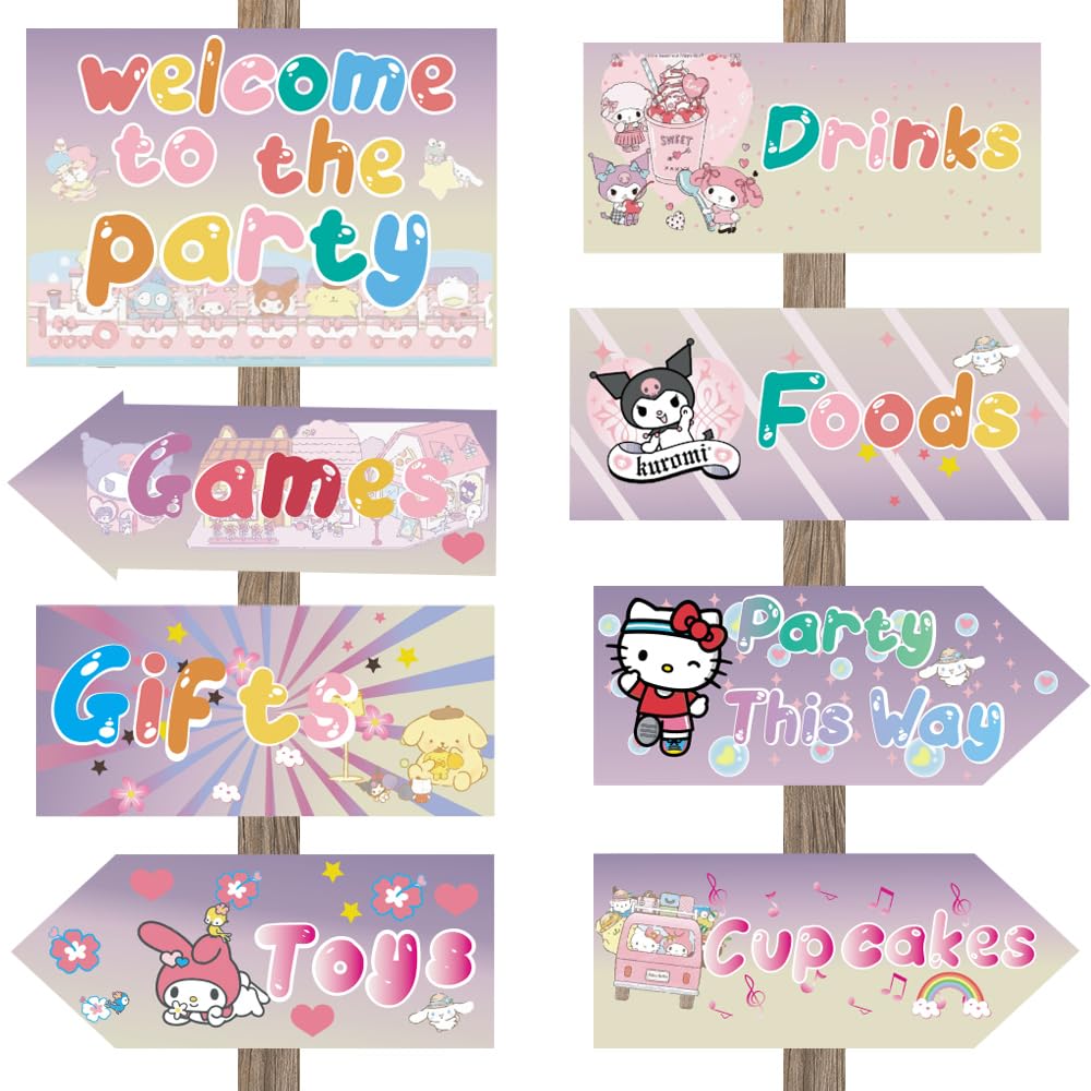 Hello Kitty Baby Shower Banner Hello Kitty Birthday Party Welcome Sign