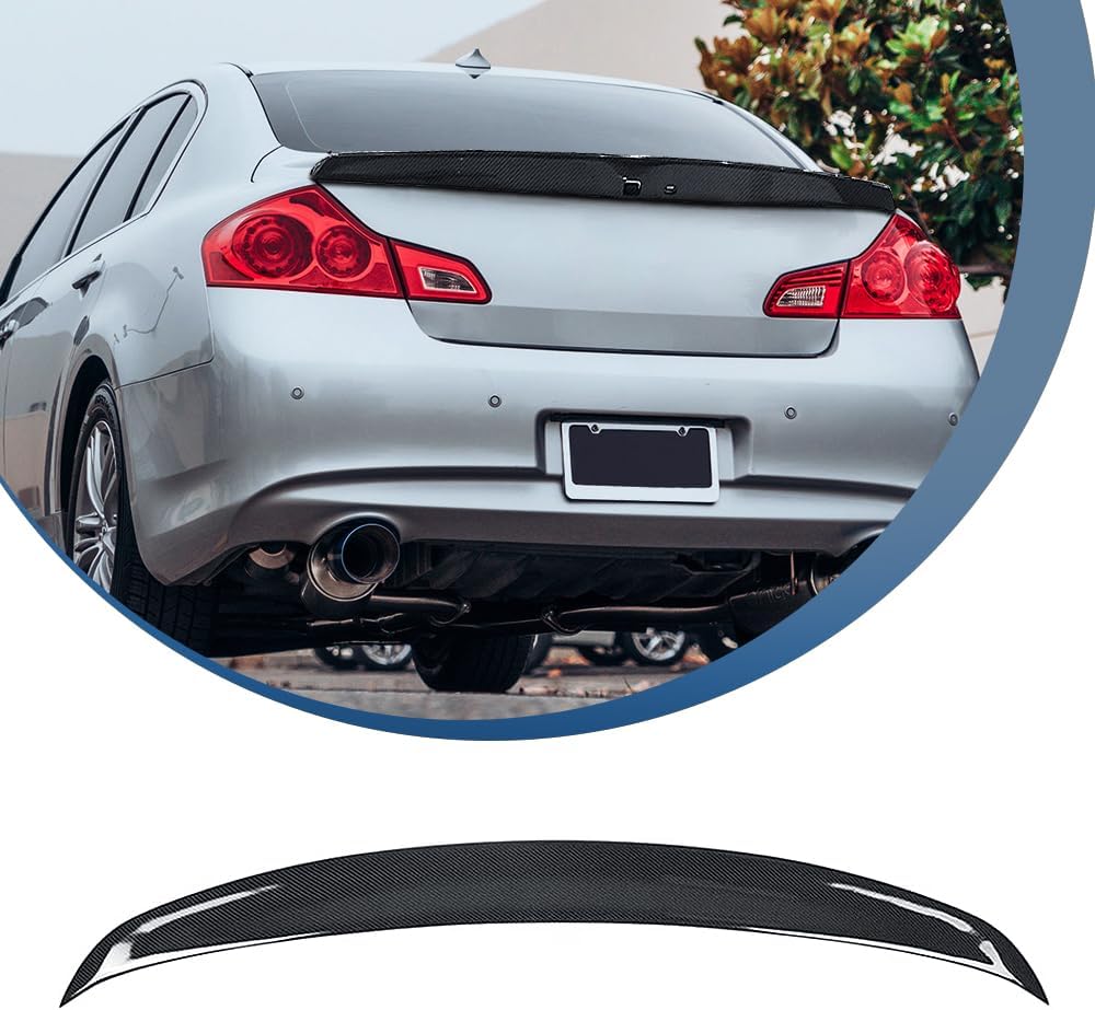 Amazon.com: Meyffon Rear Trunk Spoiler Carbon Fiber Style Compatible ...