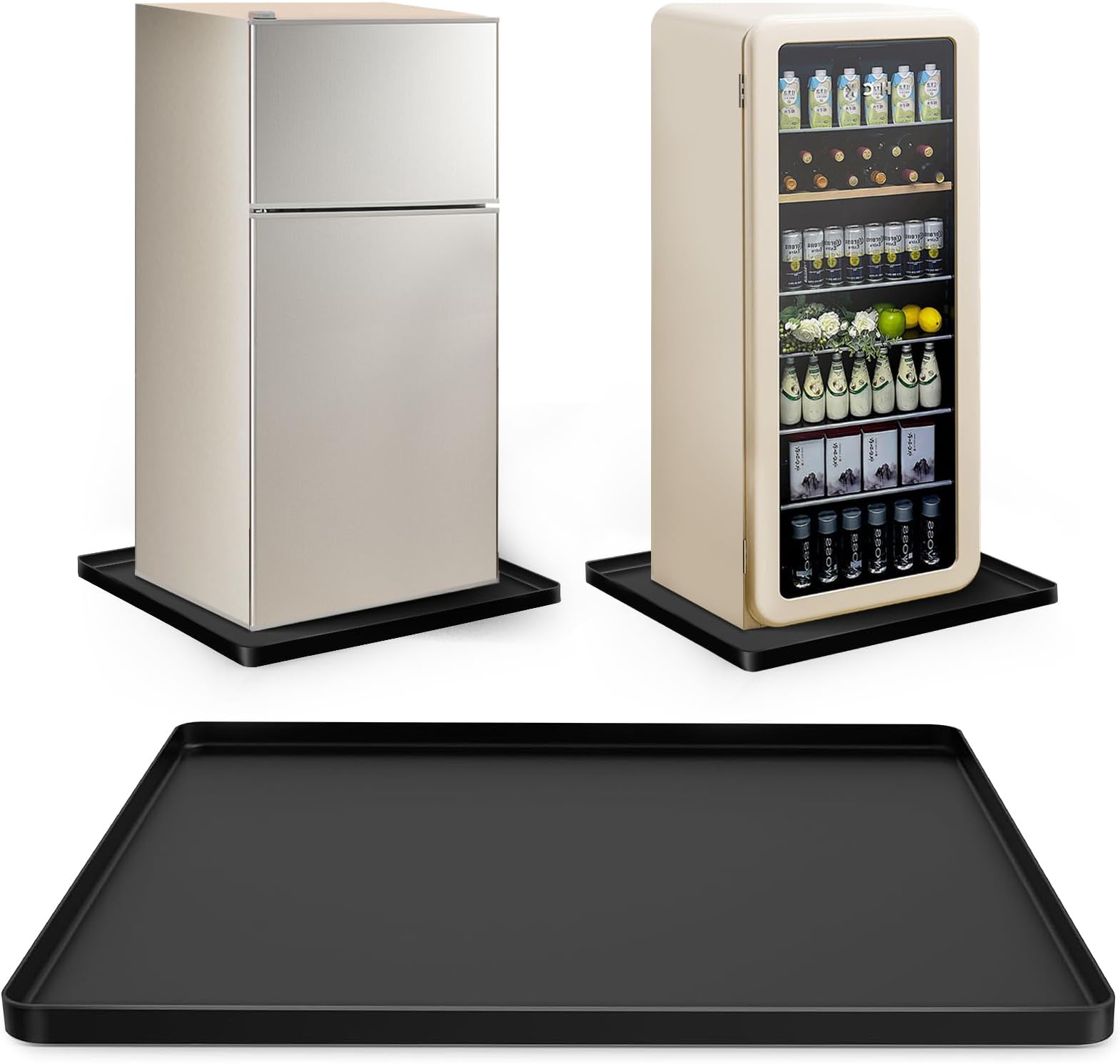 Amazon.com: Nefish Mini Fridge Mat with Raised Edge 23.6" x 23.6" x 0.8 ...