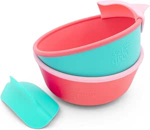 Amazon.com: 321 Grow Silicone Easy Scoop & Hold Bowl Set - Baby and ...