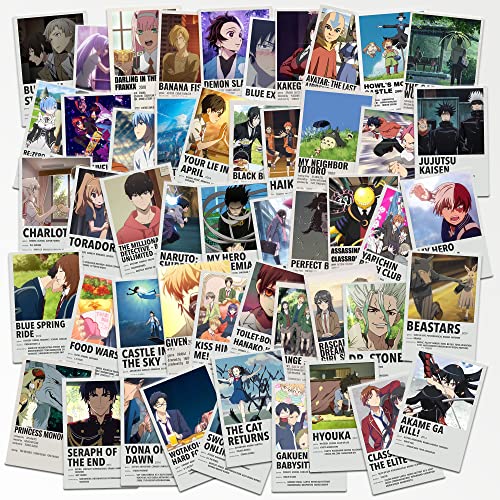 Anime Posters for Anime Room Decor, Anime Room Stuff for Bedroom, 60pcs ...