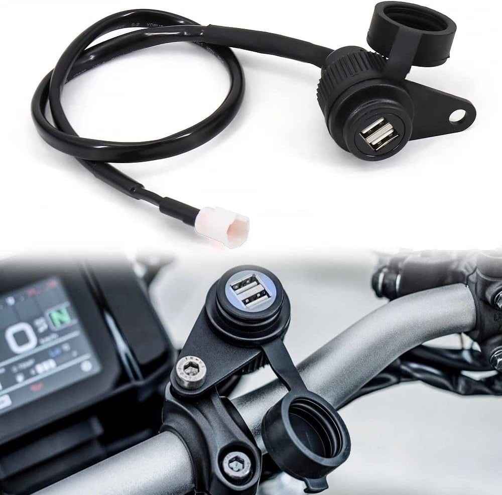 Amazon.com: New Motorcycle 12V DV Double USB Charger Adapter for Yamaha ...